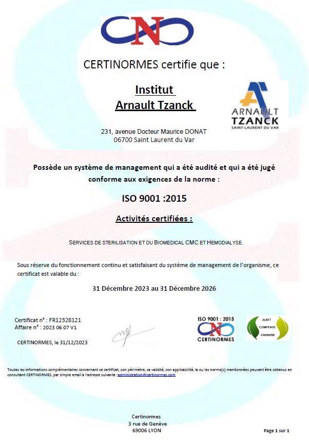 News - Nouvelle Certification ISO 9001 : 2015 « Système de Management de la Qualité